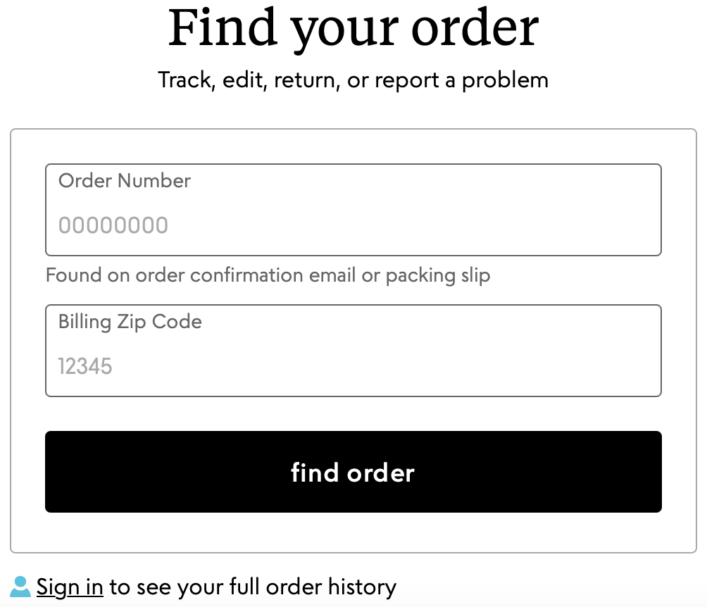 Return instructions – Uncommon Goods Support